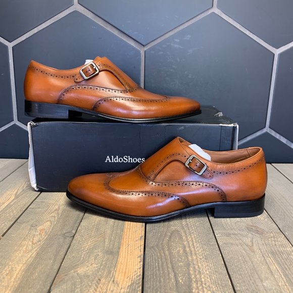 Aldo | Shoes | New W Box Mens Aldo Curta Brown Leather Dress Shoe ...